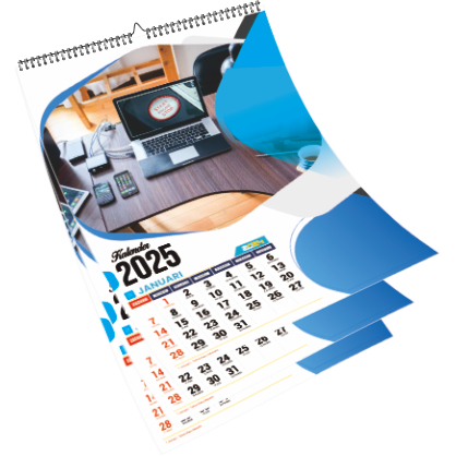 Jual Kalender Dinding 2026 Custom Isi 7 Lembar - Bahan AC 230 - Spiral ...