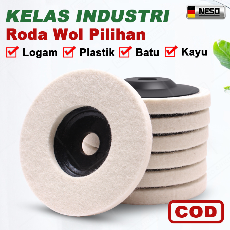 Jual NESO Roda Wol Pilihan 4 Inch wool wheel Mata Gerinda Poles Body ...