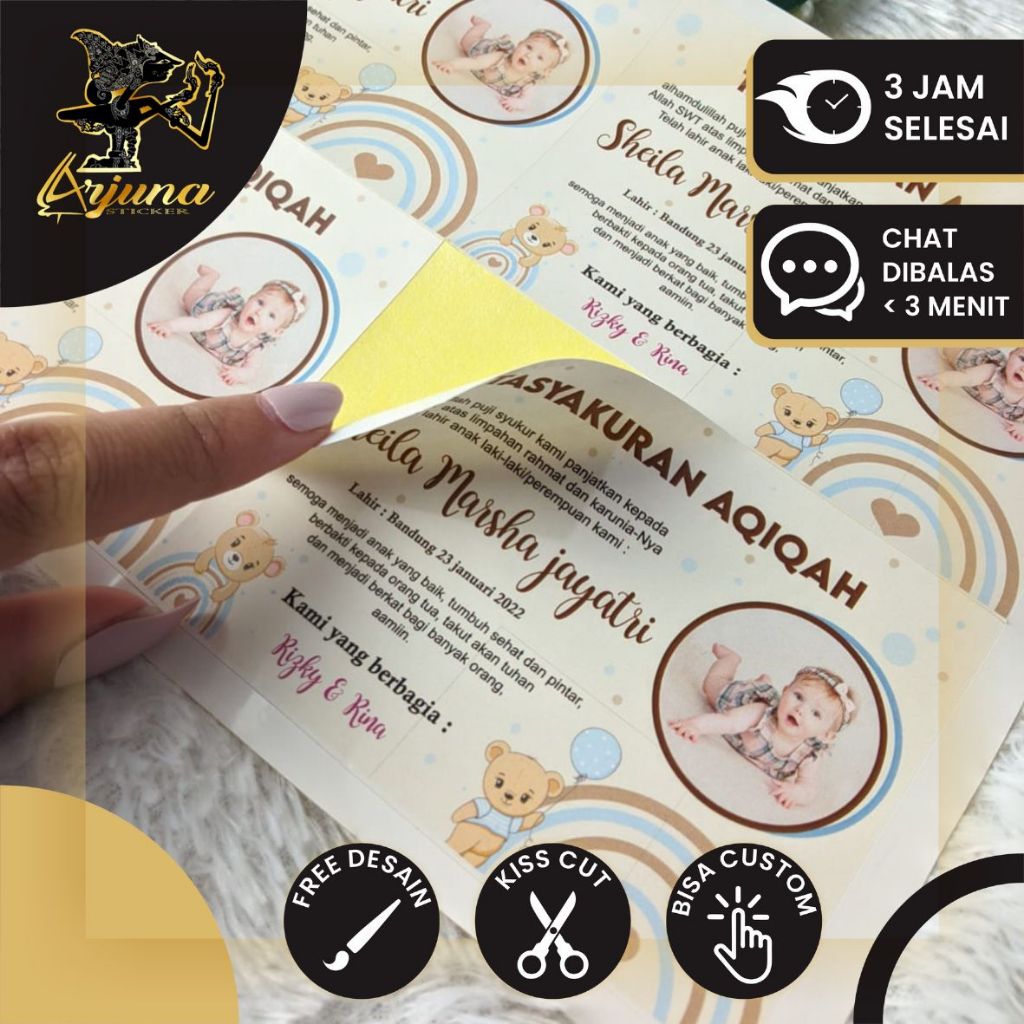 Jual Stiker Label Kotak Aqiqah Sticker Kotak Aqikah Stiker Akikah Anak ...