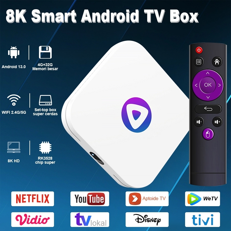 Jual SMARTCOM - Android TV BOX H96 Max M1 8K Android 13 Fast Speed 4GB+64GB Original Termurah ...