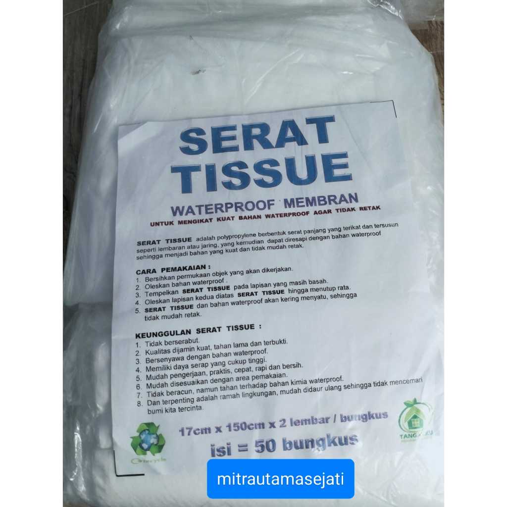 Jual Serat Membran Fiber Tissue Untuk Pelapis Retak Bocor Waterproof ...