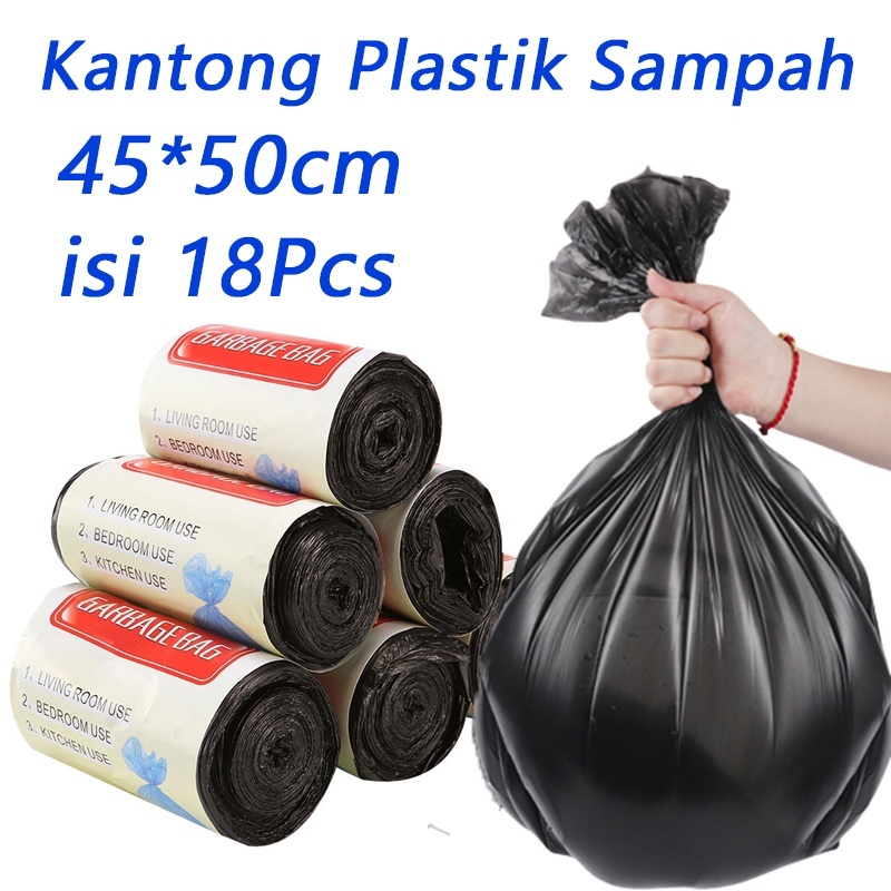 Jual LIOLIO Kantong Plastik Sampah Roll 45x50cm Isi 18 Lembar Garbage ...