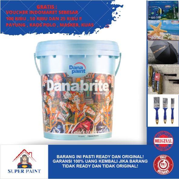 Jual Cat Tembok Interior Danabrite Tinting ( Bisa Request Warna ) 5 Kg ...
