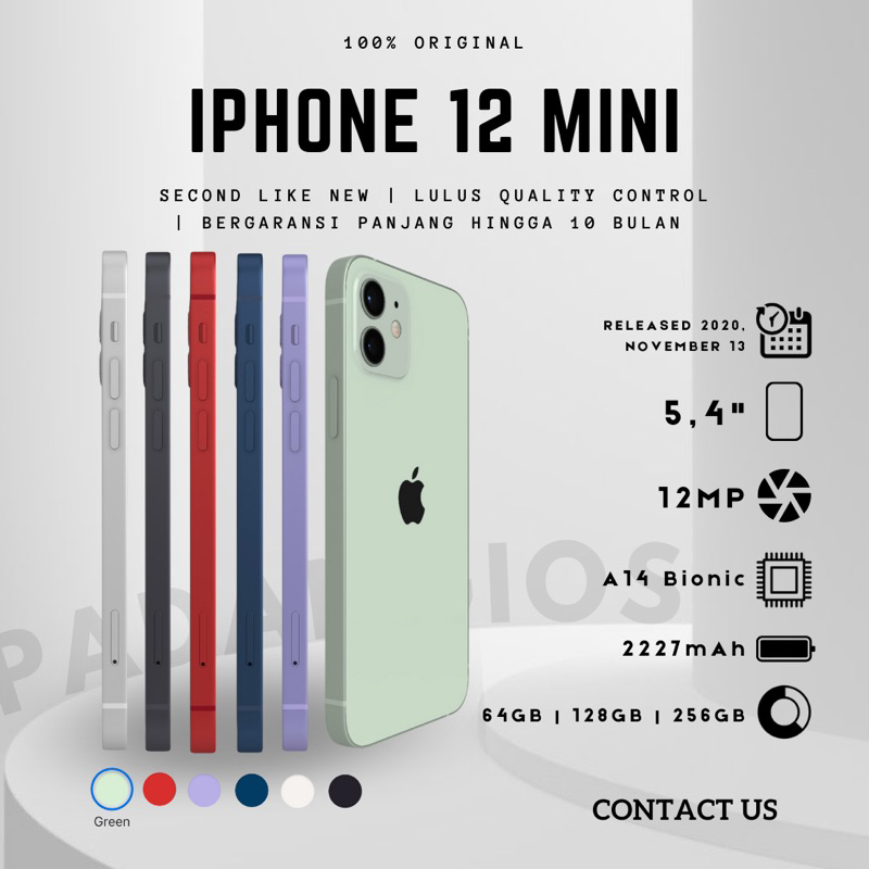 Jual Apple iPhone 12 mini 64gb 128gb 256gb Second Like New Original | Shopee Indonesia