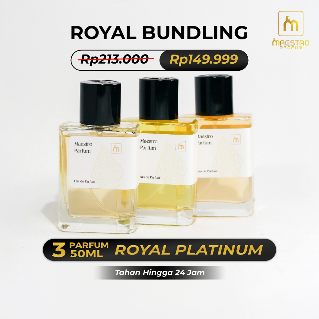 Jual Maestro Parfum Royal Bundling 50 ML 3 PCS Parfum Tahan Lama 24 Jam ...