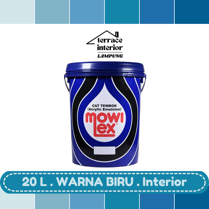 Jual Cat Tembok Mowilex Emulsion warna Biru 20 L | Shopee Indonesia