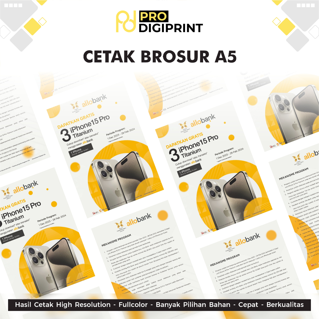Jual Custom Cetak Brosur Flayer 1 Sisi Ukuran A5 ( Pro Digiprint ) | Shopee Indonesia