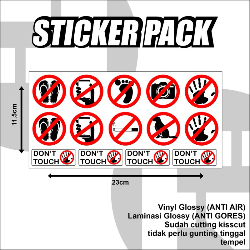 Jual HARGA GROSIR STIKER DILARANG | STICKER DILARANG | STIKER JANGAN DI ...