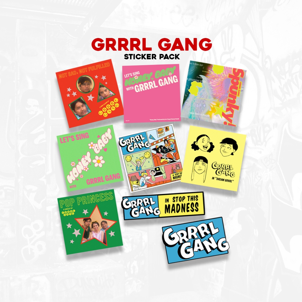 Jual Grrrl Gang-Sticker Pack | Stiker Band | Band Lokal Pop Punk Band ...