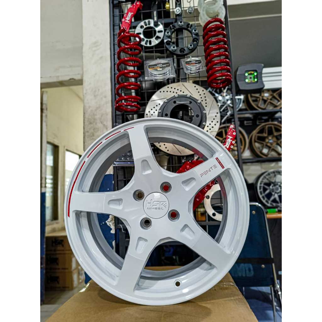 Jual VELG MOBIL HSR FENTE RING 15 PCD 4X100 WARNA PUTIH | Shopee Indonesia