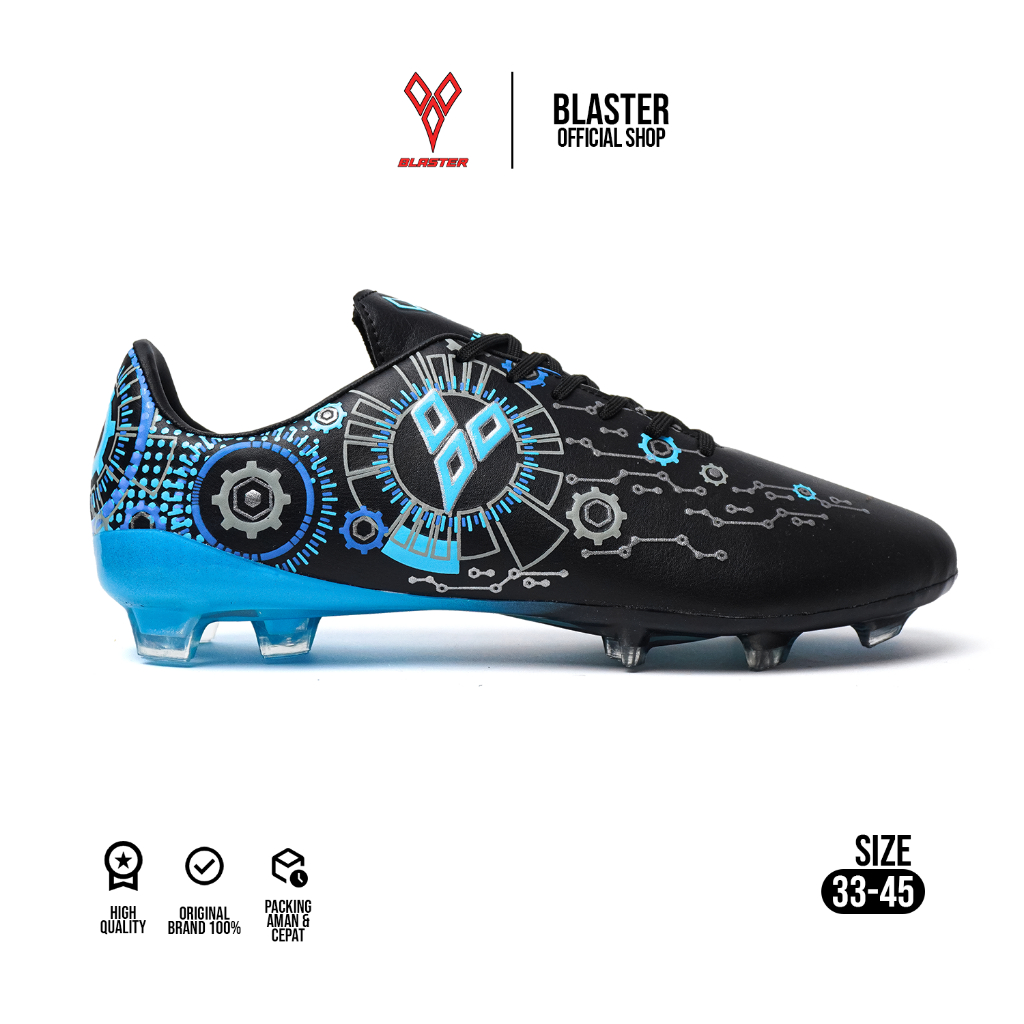 Jual BLASTER - Blitz Hitam Biru Sepatu Sepak Bola Olahraga Outdoor ...