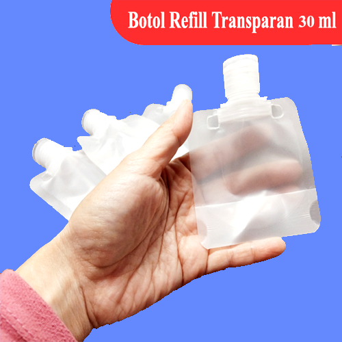 Jual Botol Refill Transparan 30 ml/Kantong Plastik Mini Tutup Wadah Isi ...