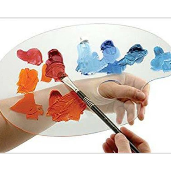 Jual SPESIAL BULAN INI Palette lukis bahan acrylic akrilik oval 2x3cm ...