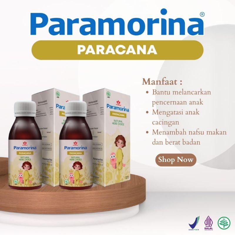 Jual Paket 2 PARAMORINA Paracana Botol Bantu Mengatasi Cacingan ...