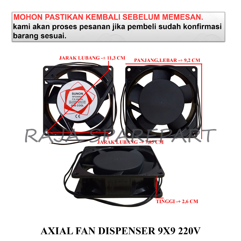 Jual AFD2 AXIAL DISPENSER / AXIAL KIPAS PENDINGIN / AXIAL FAN DISPENSER ...