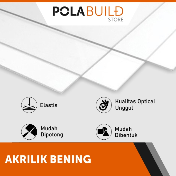 Jual Pola Build - Akrilik Lembaran Bening / Clear 3MM/5MM x 1M x 2M | Shopee Indonesia