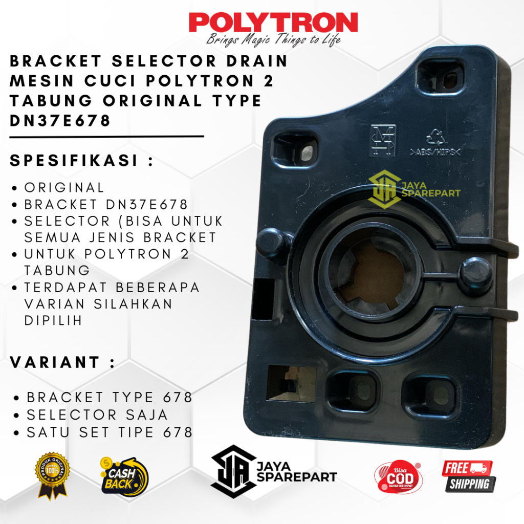 Jual Bracket Selector Drain Mesin Cuci Polytron 2 Tabung Original PWM ...