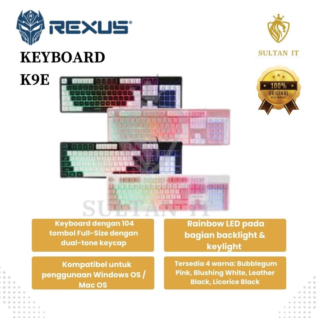 Jual Rexus Keyboard Gaming K9E / K98M Original | Shopee Indonesia
