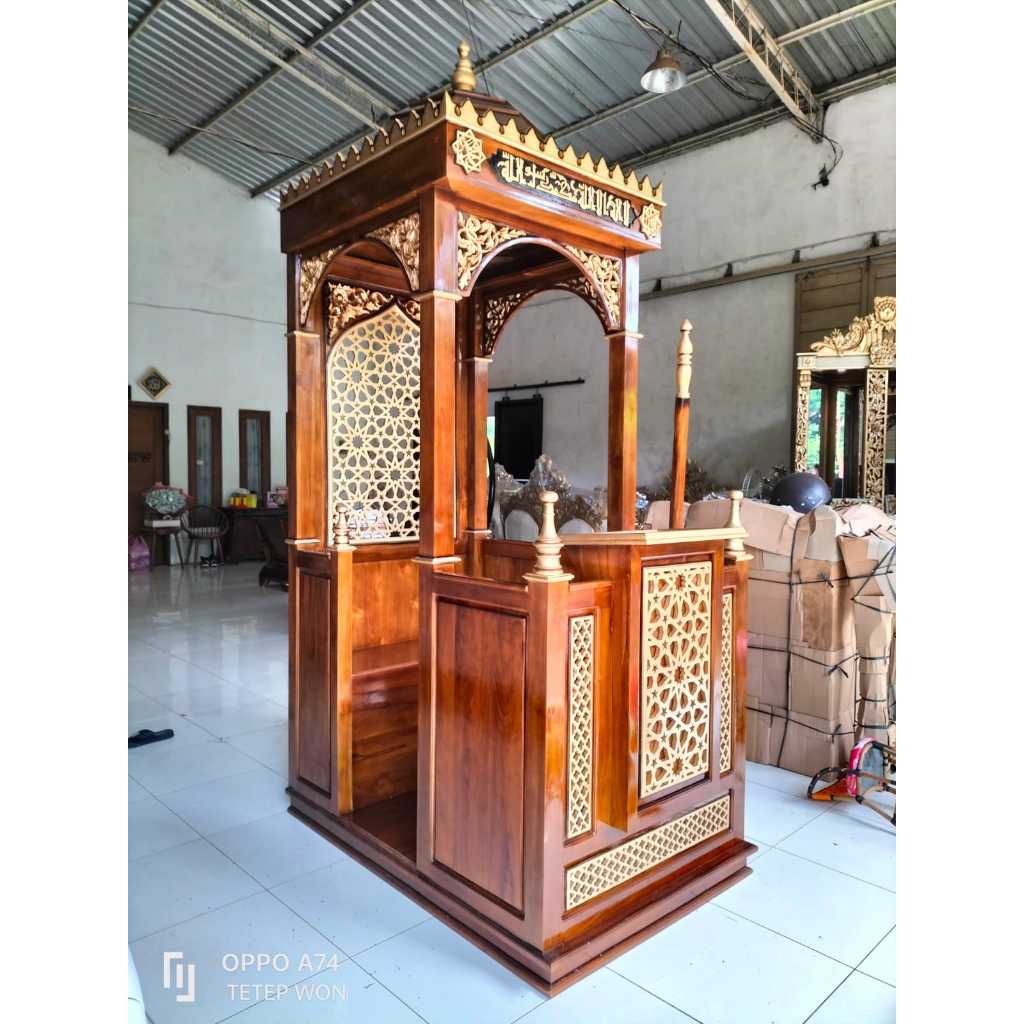 Jual Mimbar masjid Kayu jati , Mimbar minimalis , Mimbar khutbah ...