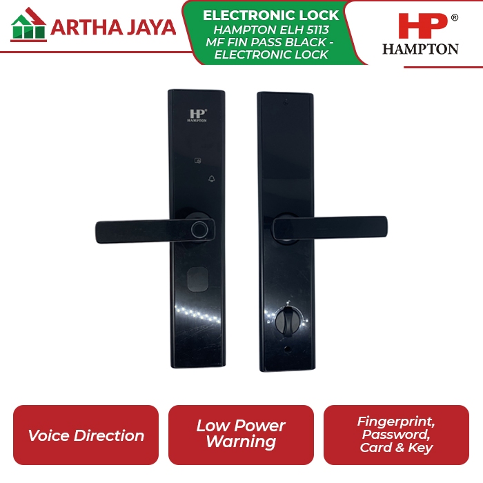 Jual HAMPTON ELH 5113 MF FIN PASS BLACK - ELECTRONIC LOCK | Shopee ...