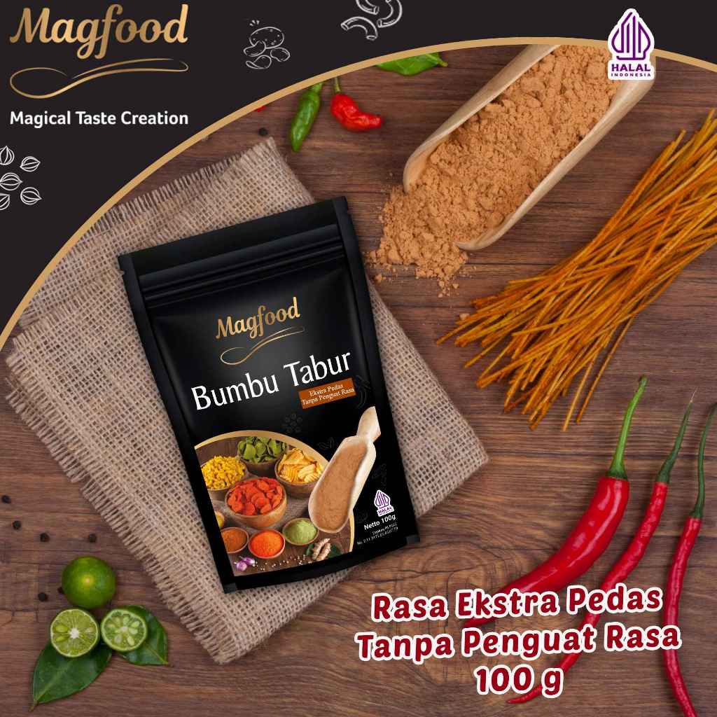 Jual Magfood Bumbu Tabur Rasa Extra Pedas Tanpa Penguat Rasa | Shopee ...