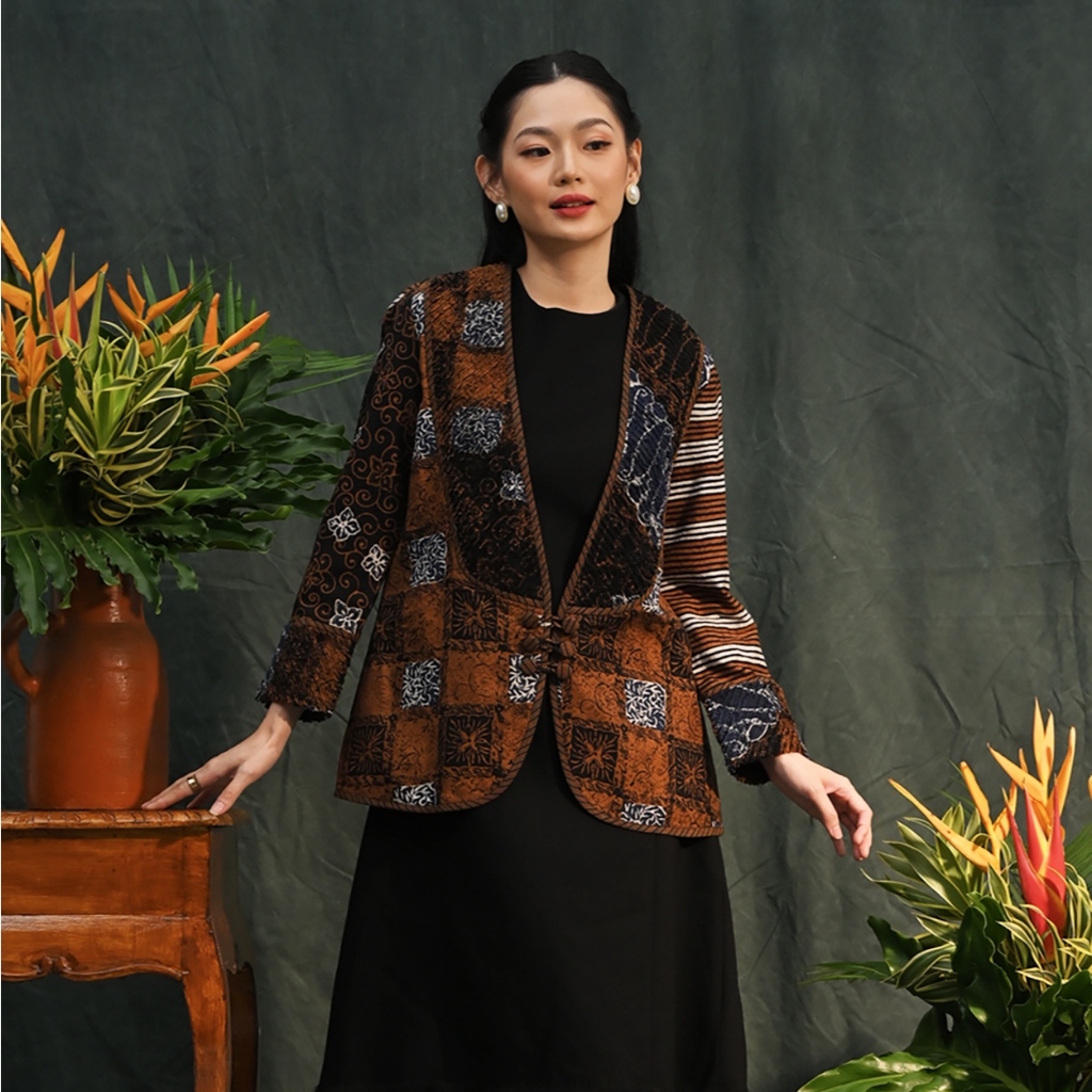 Jual NONA RARA - Outer Vita RMB Dobi Sogan T3142, Baju kerja blouse ...