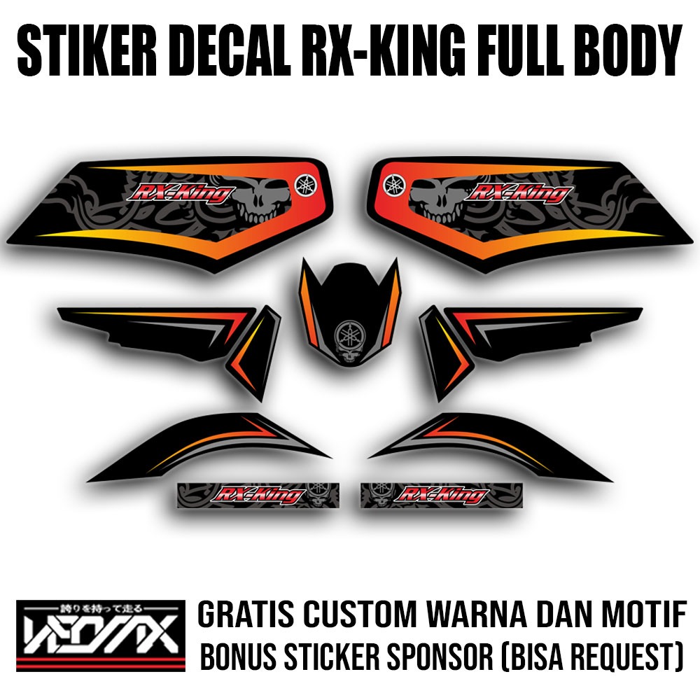 Jual STIKER DECAL RX-KING FULL BODY BISA CUSTOM | Shopee Indonesia