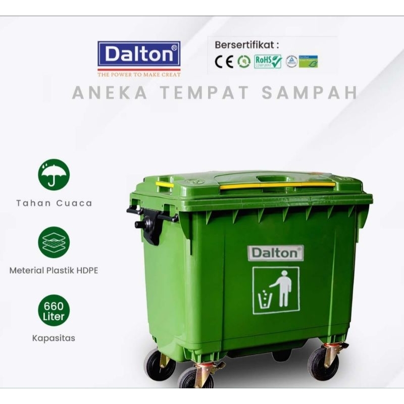 Jual Tong sampah outdoor 660L 1100 Liter Dalton lxd 660 lxd 1100 bak sampah jumbo | Shopee Indonesia
