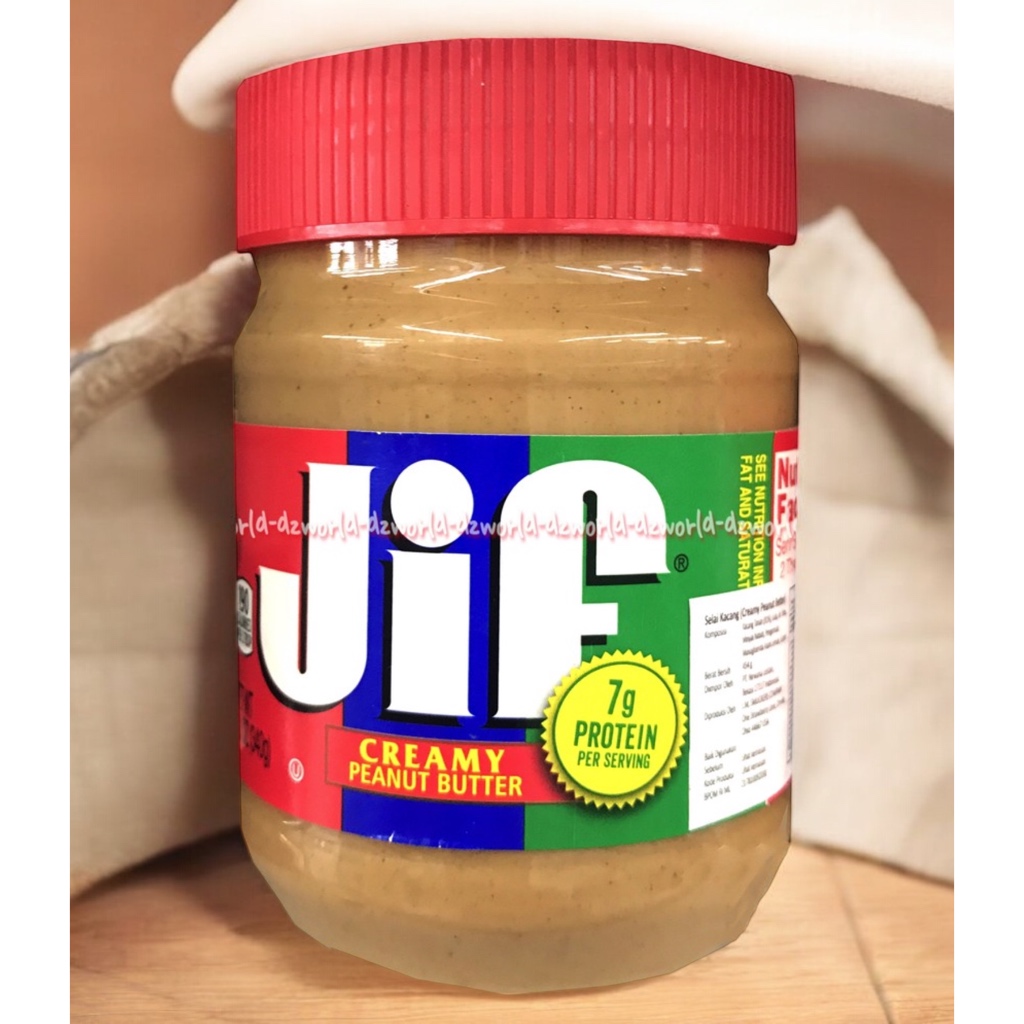 Jual Jif Creamy Peanut Butter 340gr Selai Kacang Tidak Mengandung Bahan ...