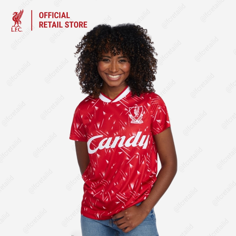 Jual Liverpool FC Retro Women Candy Home Shirt - Official LFC Jersey ...