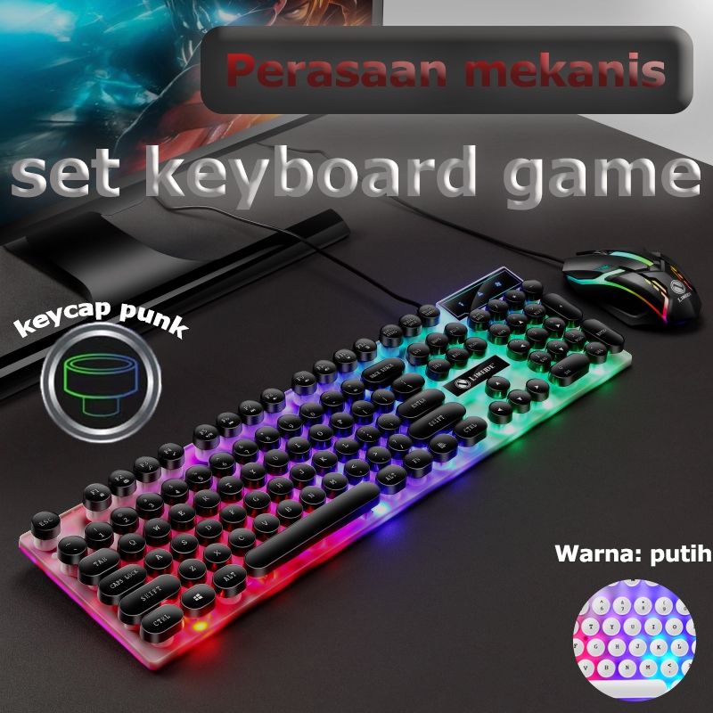 Jual Keyboard Gaming dan Mouse RGB USB Gaming Wired Keyboard dan Mouse ...