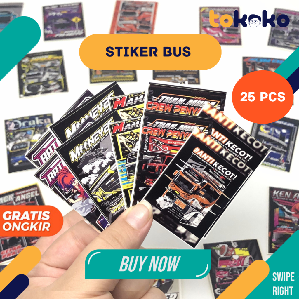 Jual Sticker Bus Asli 25 pcs Jetbus 5 Nabila Tuan Muda Bus Mania Maudi ...