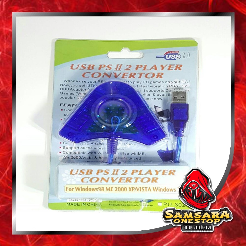 Jual CONVERTER KONVERTER USB DOUBLE STICK PS2 KE PS3 JOYBOX(PU-302 ...