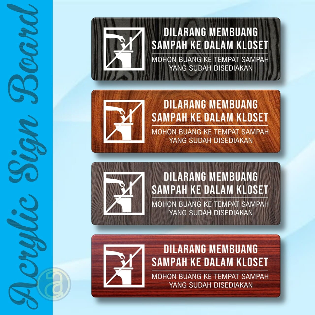 Jual Papan Tanda Larangan Toilet Akrilik Tulisan Dilarang Membuang ... Jual Papan Tanda Larangan Toilet Akrilik Tulisan Dilarang Membuang ...