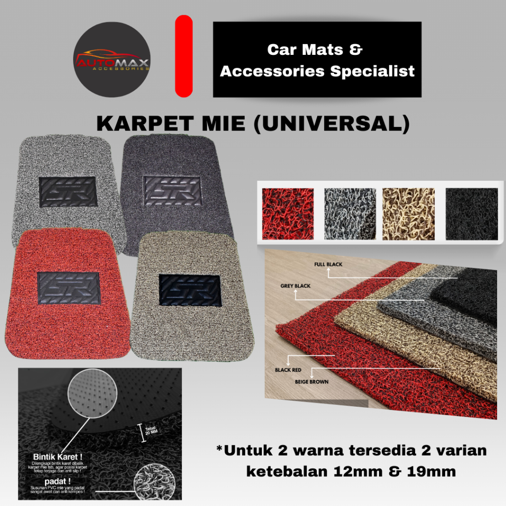 Jual Karpet Mobil Mie / Coil Mat Premium Untuk Semua Jenis Mobil by ...