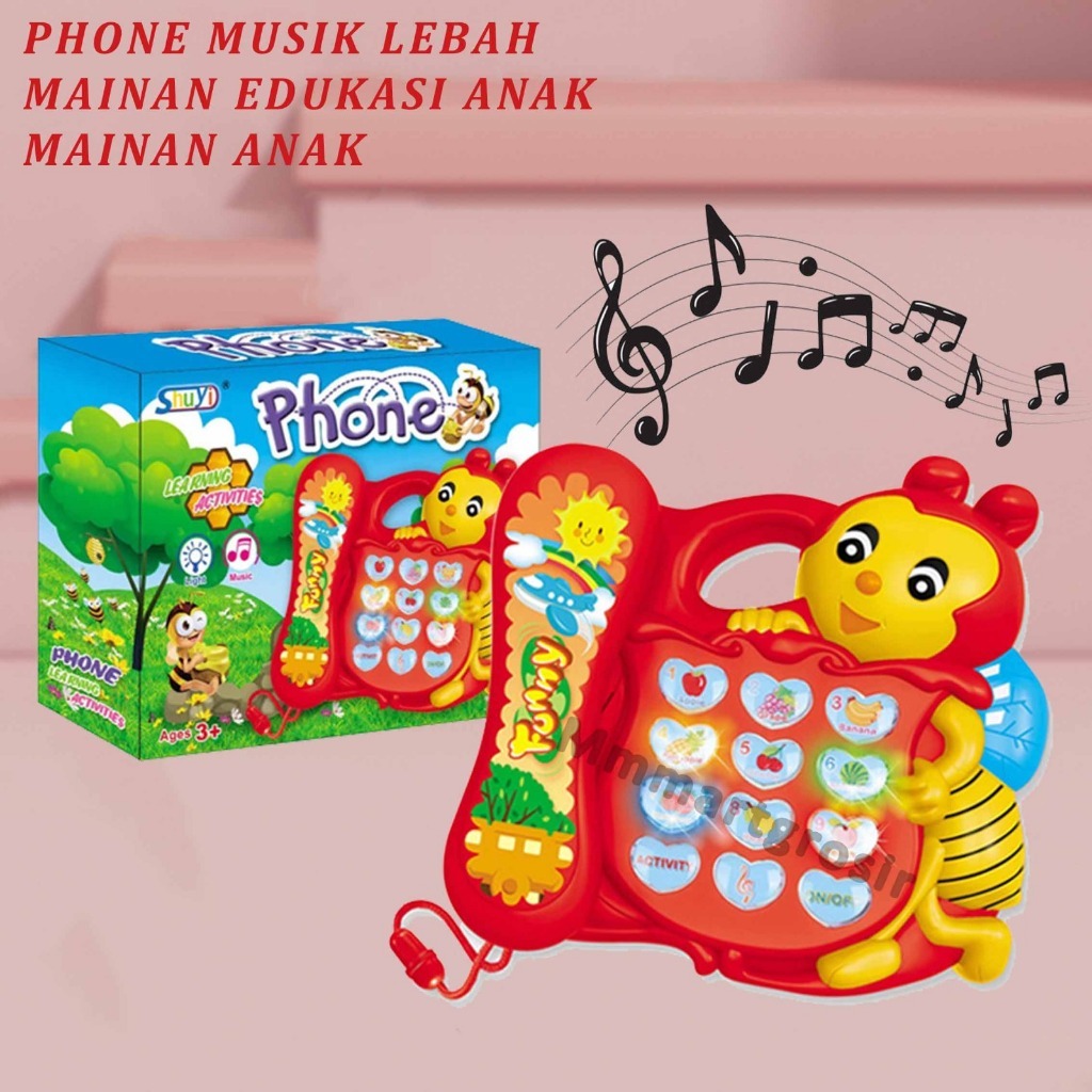 Jual Mainan Phone Musik Lebah / Mainan Edukasi Anak / Mainan Telepon ...