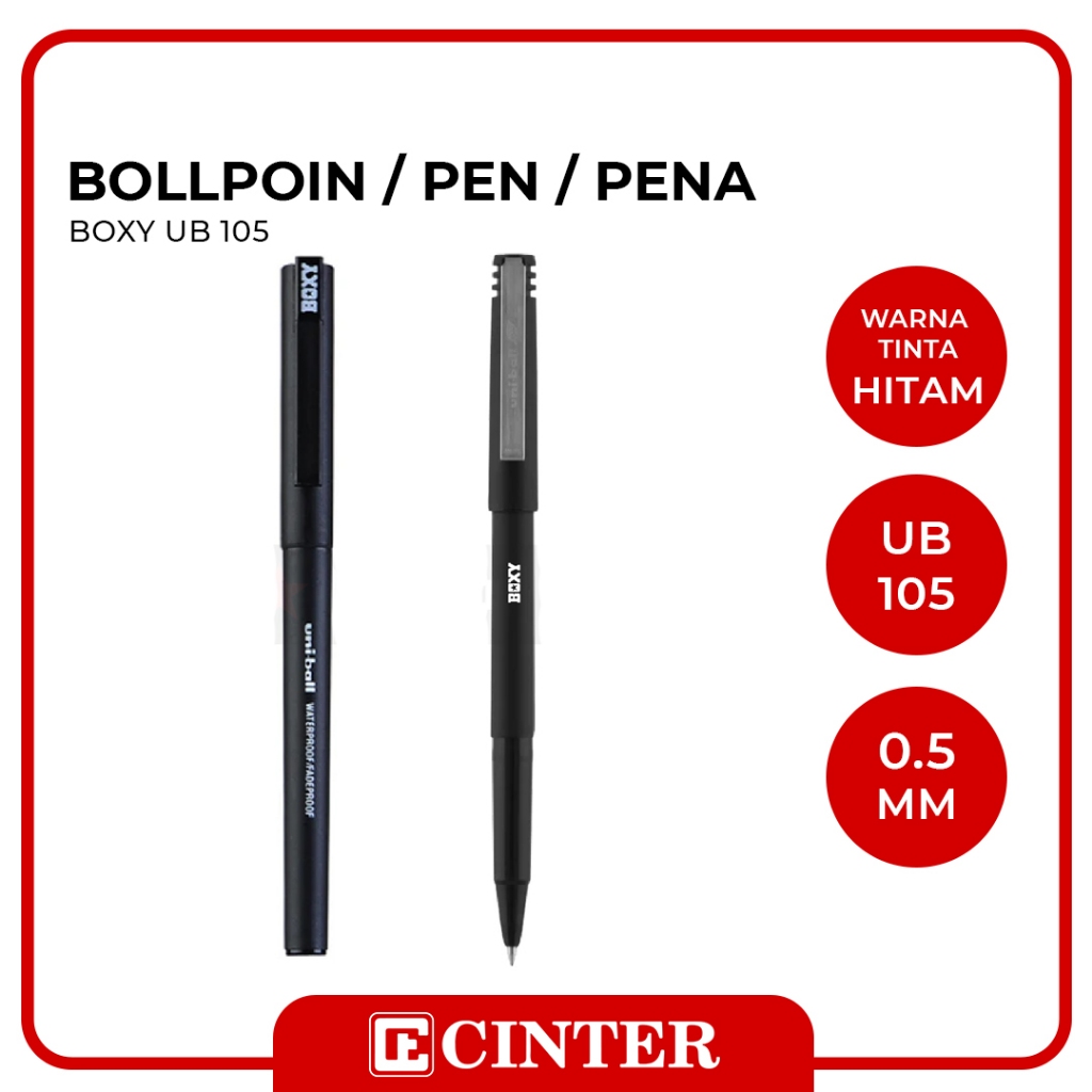 Jual BOXY - BOLLPOIN / PEN / PENA UB 105 BLACK | Shopee Indonesia