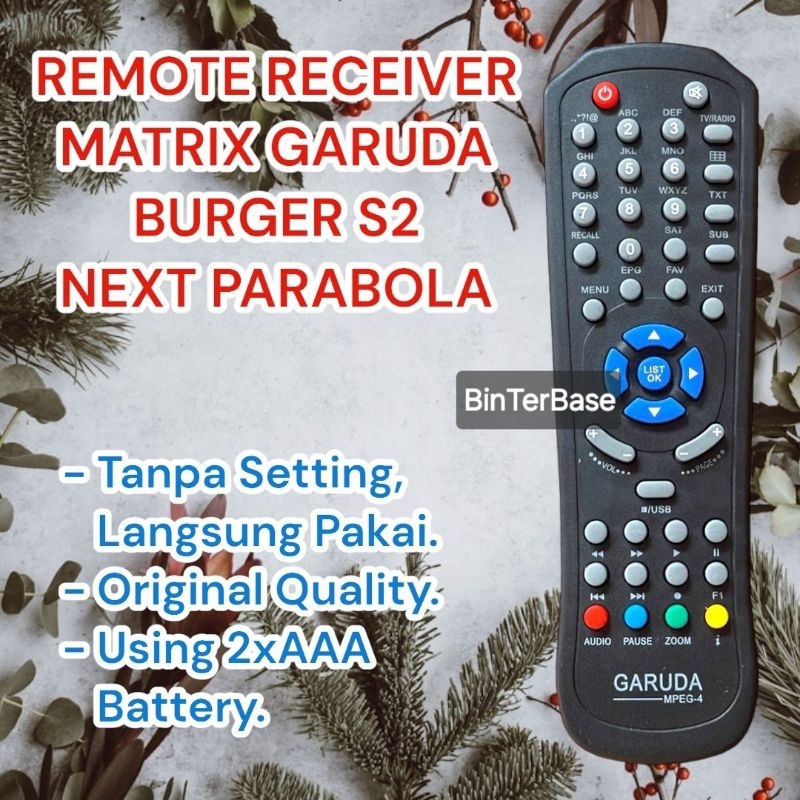 Jual Remote remot Parabola receiver Matrix Garuda Burger S2 Next ...
