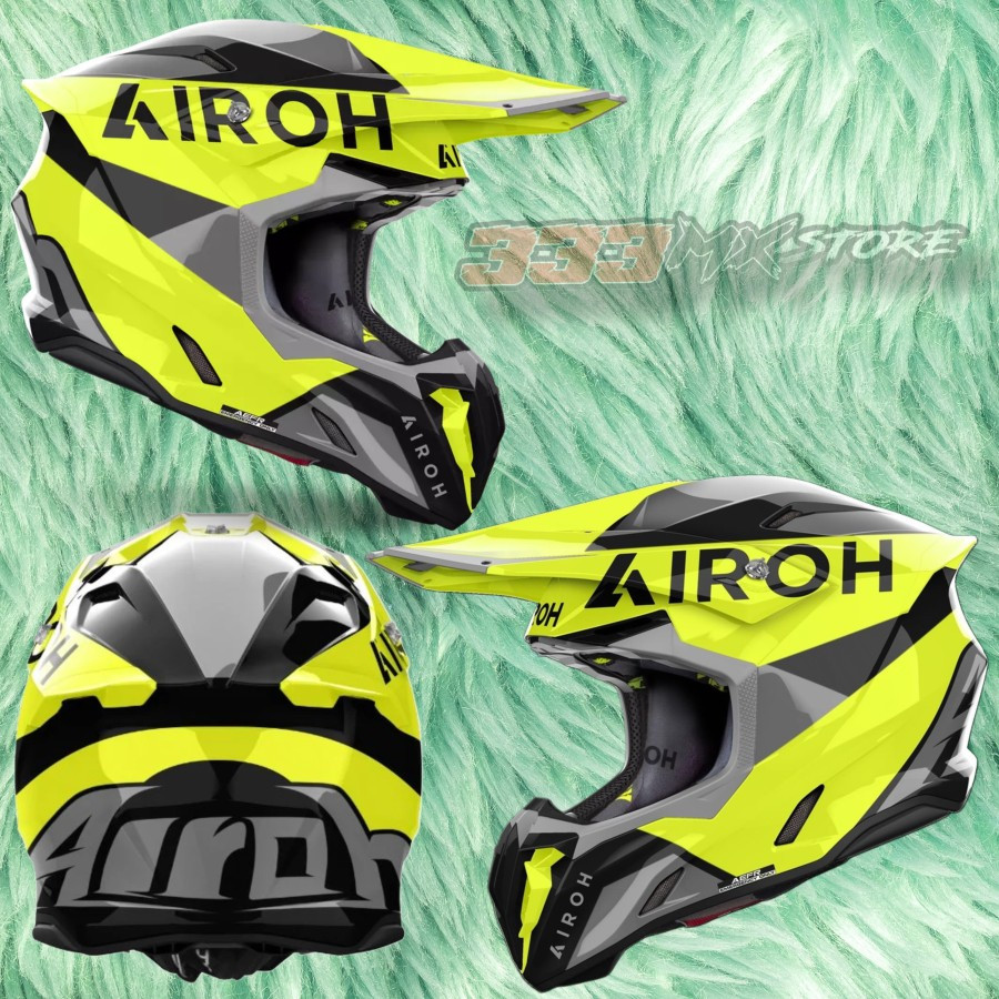 Jual Helm Airoh Twist 3 King Yellow Gloss Helmet Airoh Twist 3 Cross ...