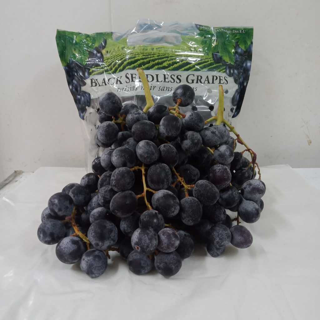 Jual ANGGUR HITAM TANPA BIJI / SEEDLESS BLACK GRAPES | Shopee Indonesia