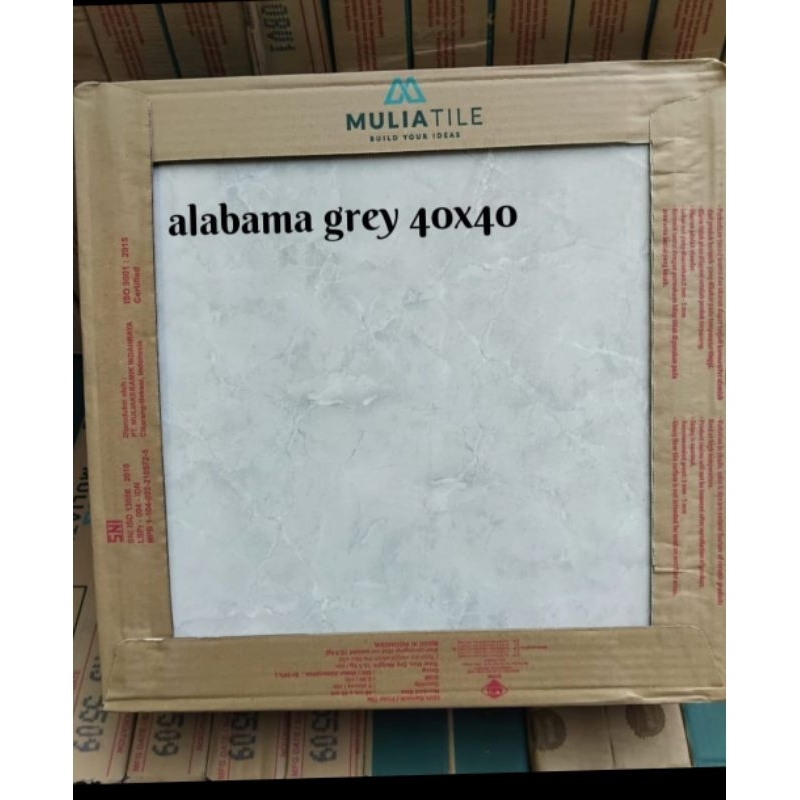 Jual Keramik Lantai 40x40 Alabama grey Mulia Tile | Shopee Indonesia
