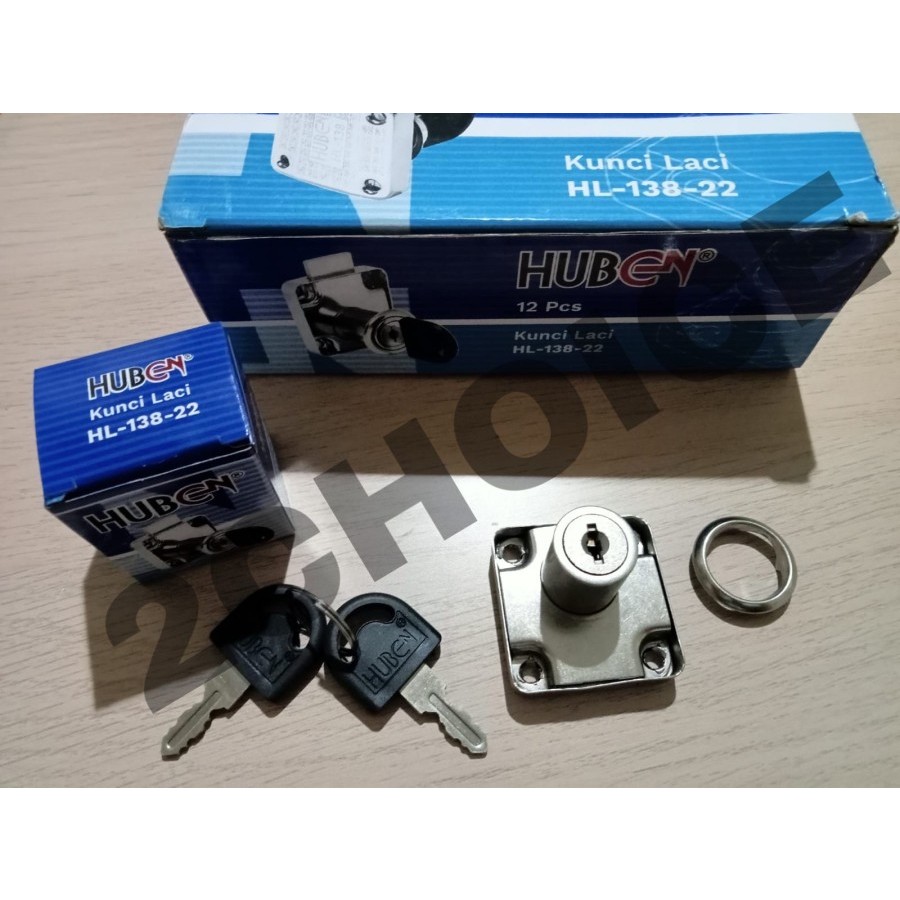 Jual kunci laci huben hl 138 - 22mm / kunci kerangka padat lemari kabinet huben hl138 22mm ...