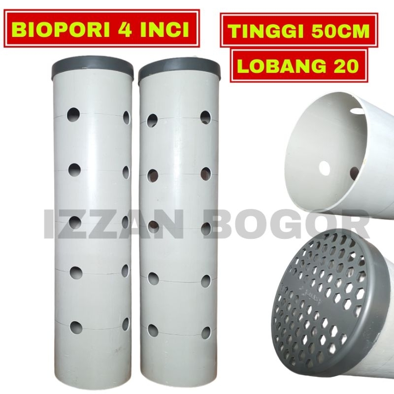 Jual Pipa PVC Biopori Tutup Resapan air Tanah Tinggi 50 cm Diameter ...