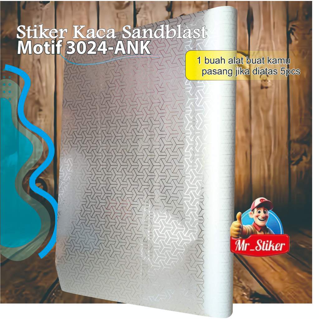 Jual Stiker kaca TEBAL motif 3024-ANK / Sandblast blur motif dekorasi ...