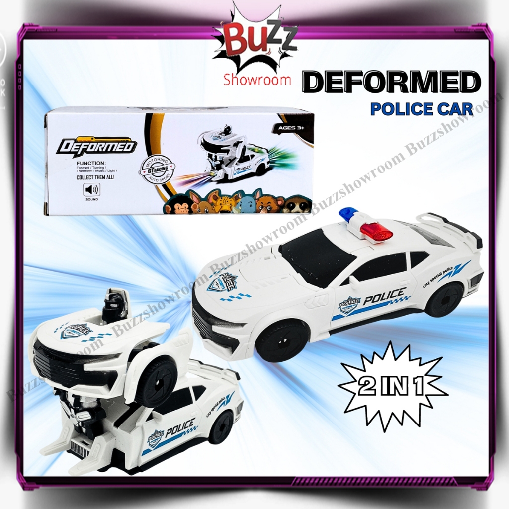 Jual Mobil Transform Robot Polisi Mainan Anak Transformerr Light Sound ...