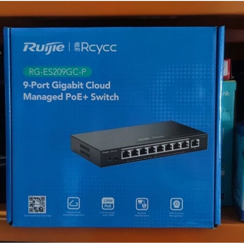 Jual Ruijie RG-ES209GC-P 9 Port Gigabit Smart Cloud Managed PoE Switch ...