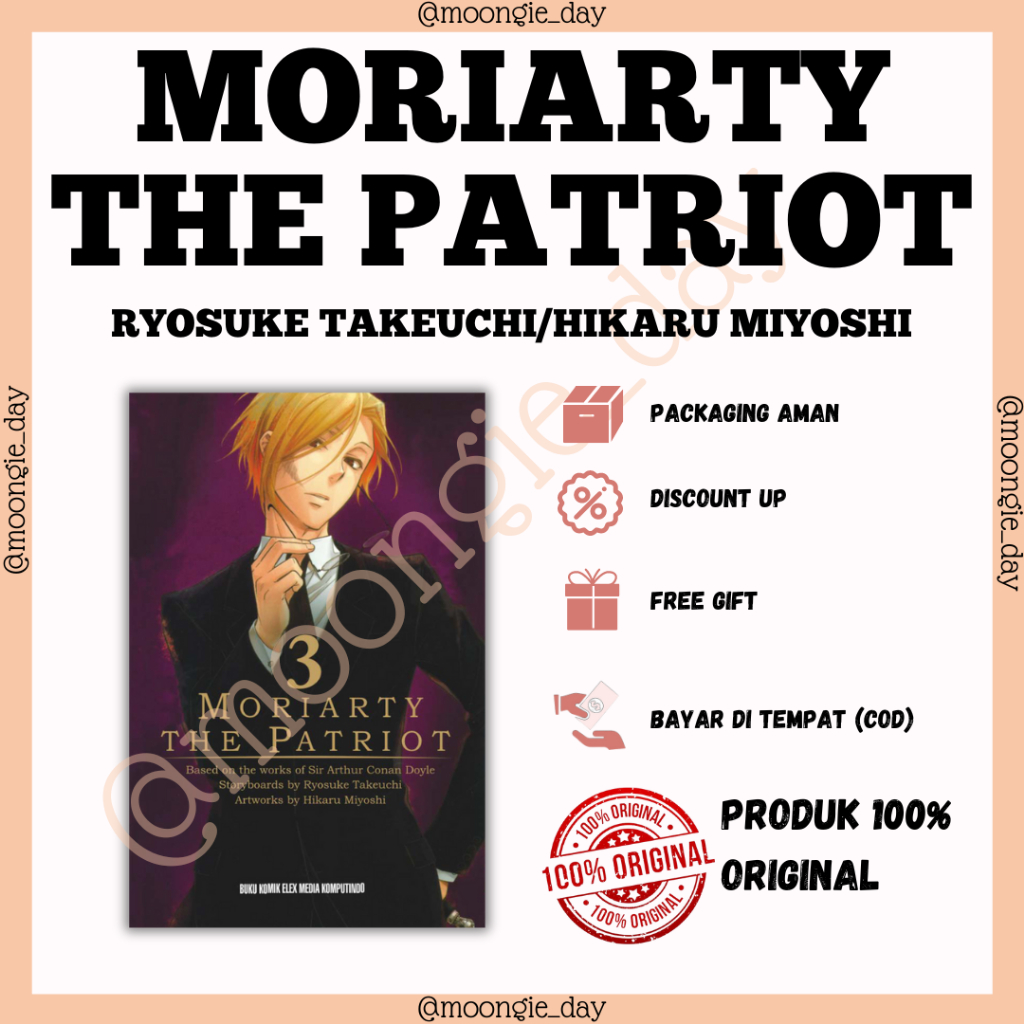 Jual KOMIK MORIARTY THE PATRIOT BY RYOSUKE TAKEUCHI & HIKARU MIYOSHI ...