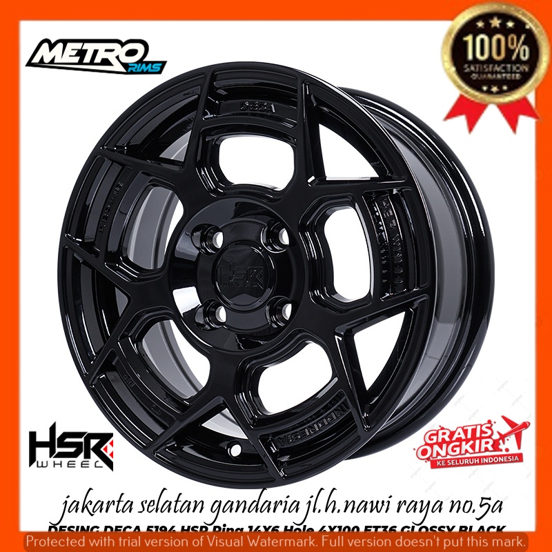 Jual velg mobil racing ring 14 pcd 4x100 untuk brio agya ayla sigra calya yaris wuling air ev ...