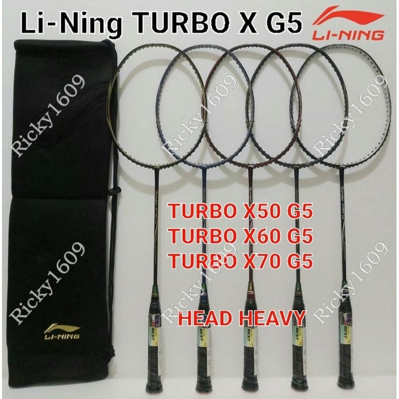 Jual RAKET BADMINTON LINING TURBO X50 G5 / LINING TURBO X60 G5 / LINING ...