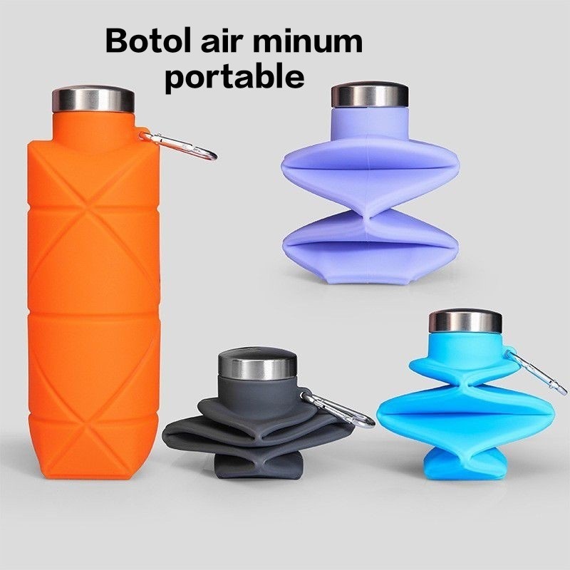 Jual Botol Air Minum Lipat Portabel Bahan Silikon Ukuran 700ml | Shopee ...